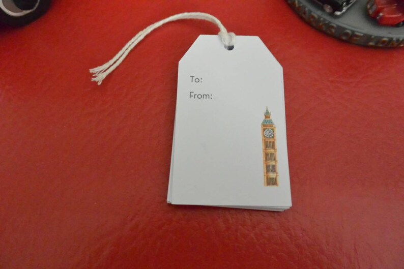 Big Ben Gift Tags: London Landmark, British Charm (set of 12) - Etsy