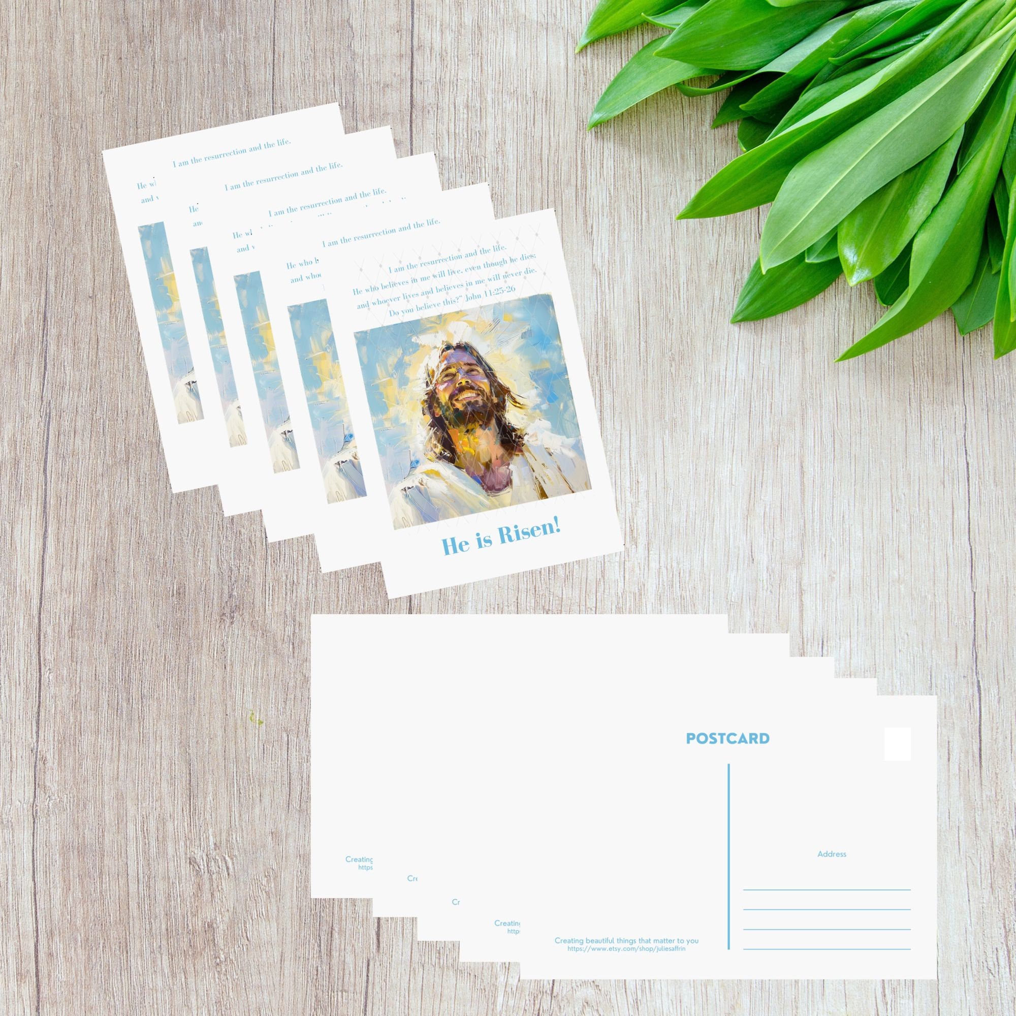 Easter Blessing Religious Postcards for Friends, Christian Easter Cards ...