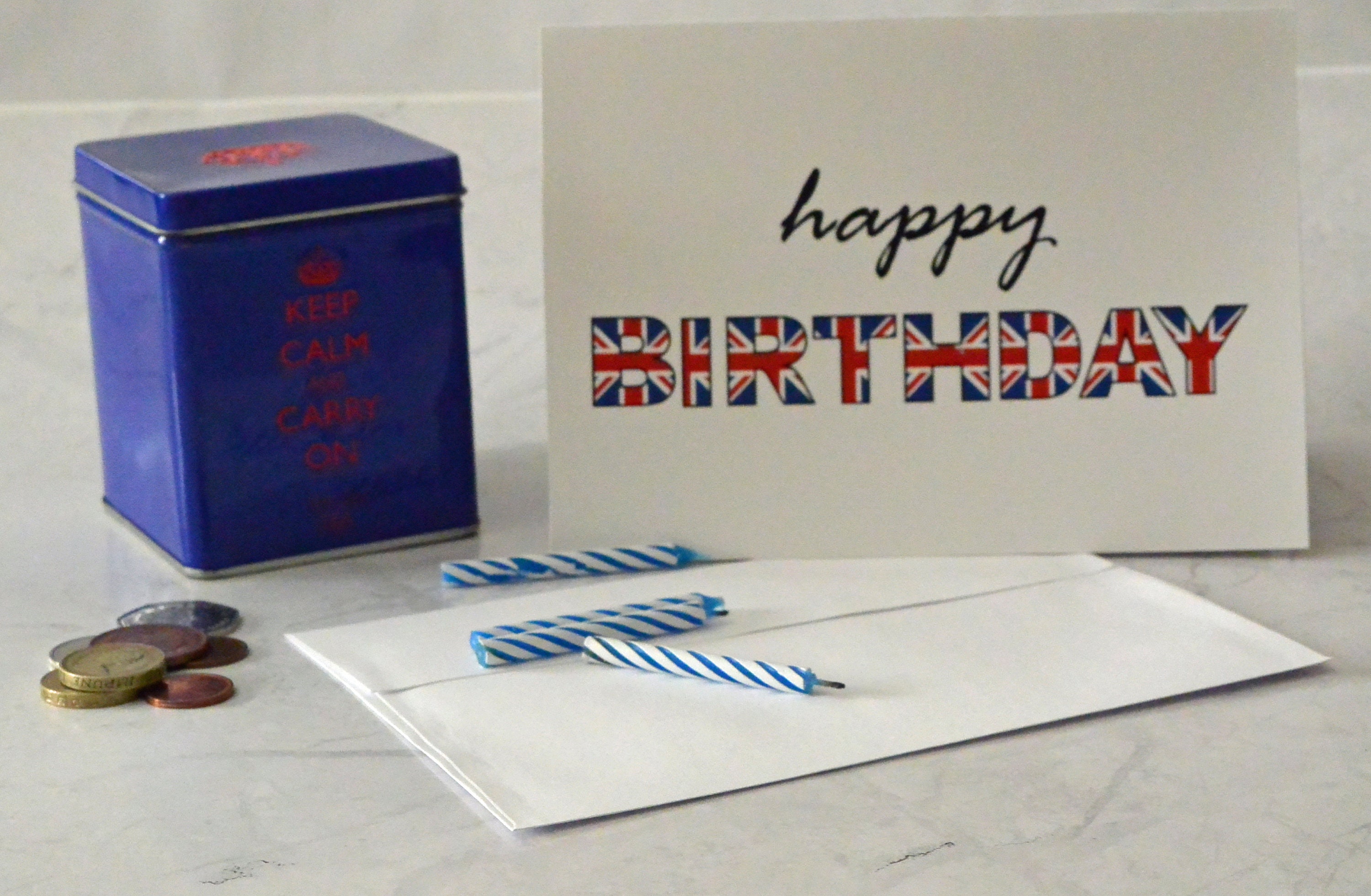 British Happy Birthday With Union Jack Letters - Etsy