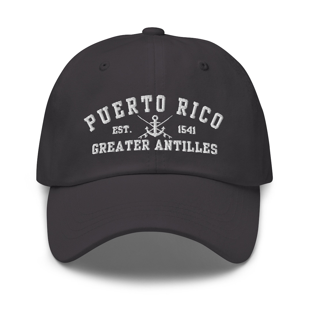 Puerto Rico Caribbean Souvenir Hat Embroidered Letters Unisex Gift ...