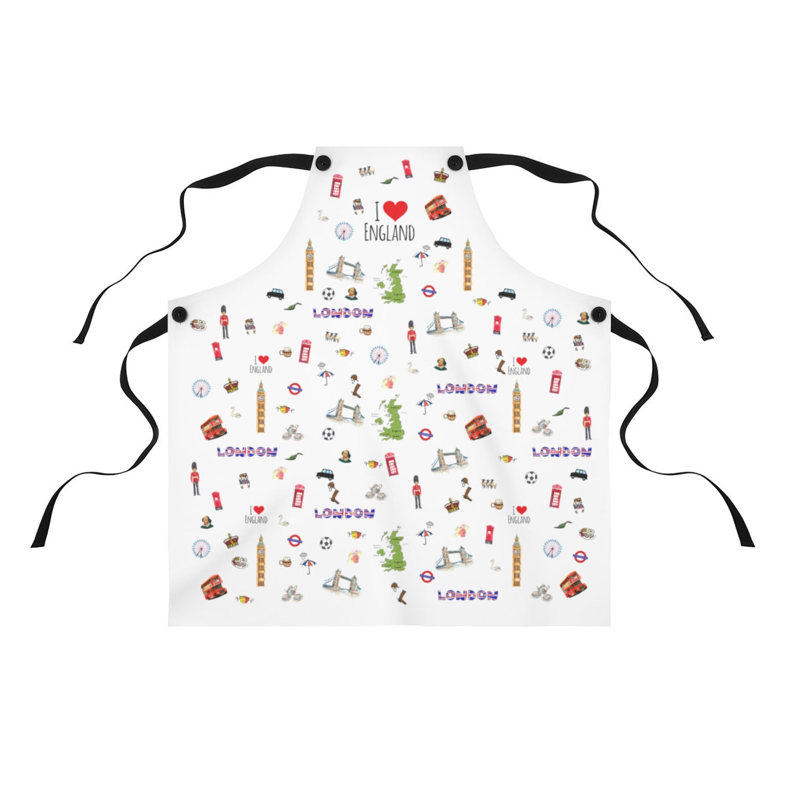 British Apron British Gifts London Apron Iconic England Apron - Etsy