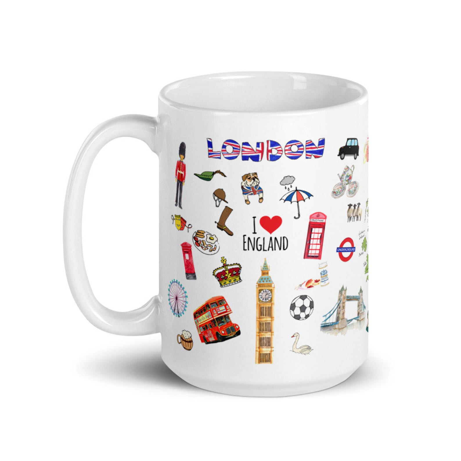 British Coffee Mug 15 Oz. 4.7 Inches Tall by 3.35 Inches in - Etsy