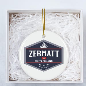 Customizable Zermatt Switzerland Ornament: Ski Traveler Gift - Etsy