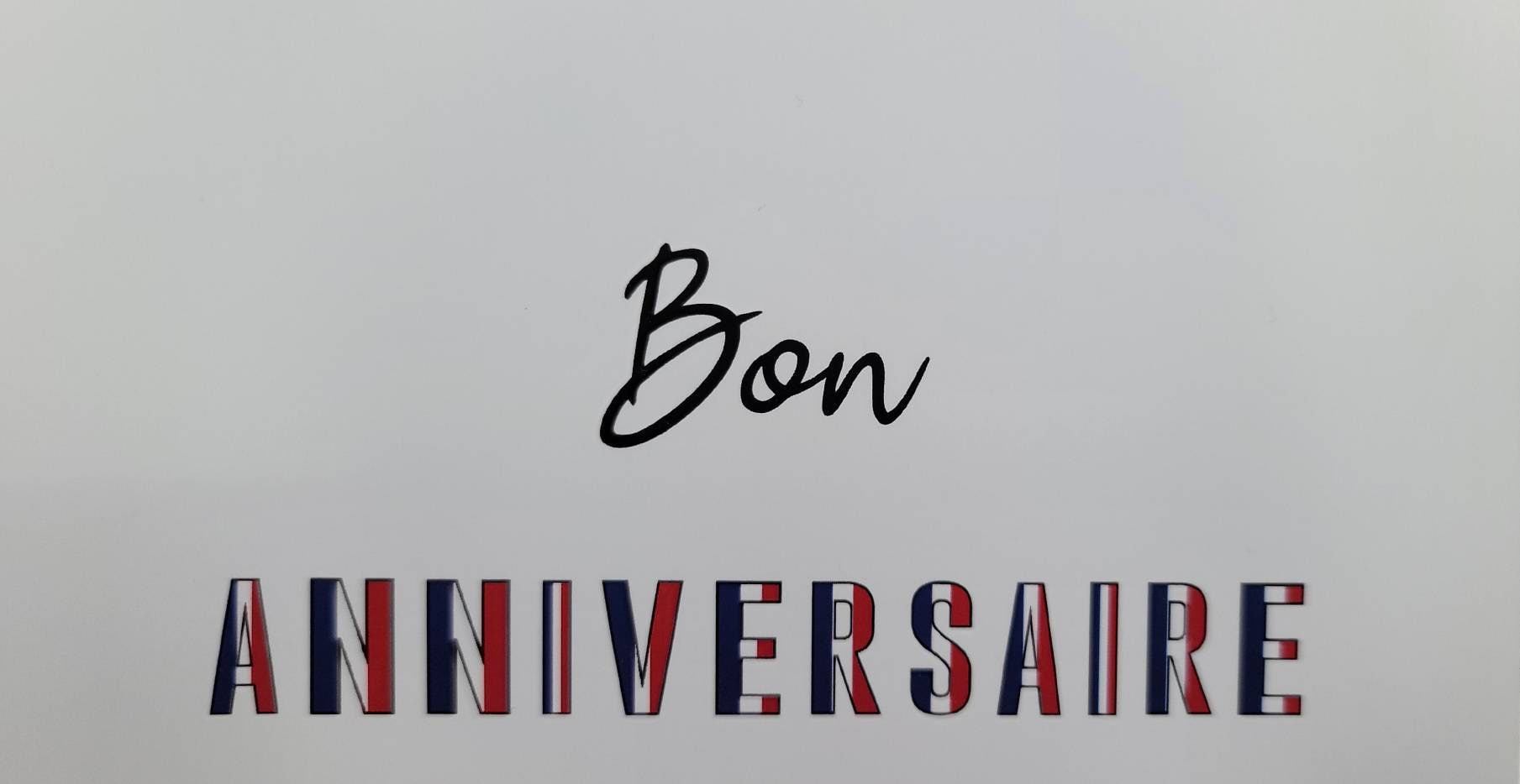 French Bon Anniversaire Happy Birthday Card With French Flag Colors - Etsy