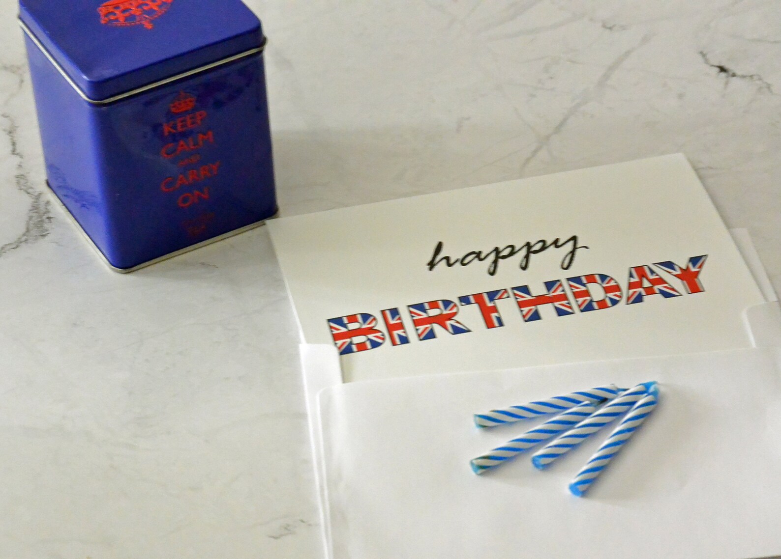 British Happy Birthday With Union Jack Letters - Etsy