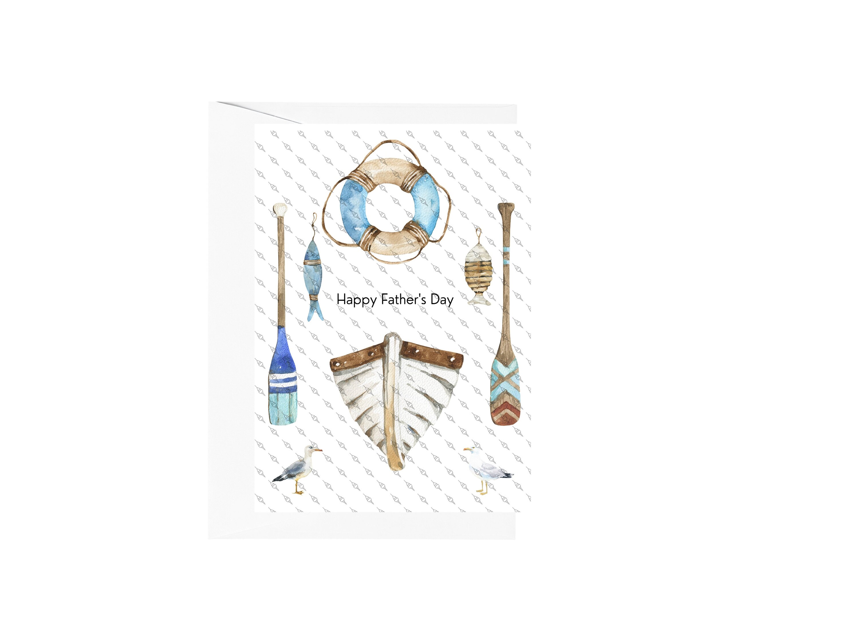 Nautical Beach Themed Father's Day Card, Water-loving Dad Card - Etsy