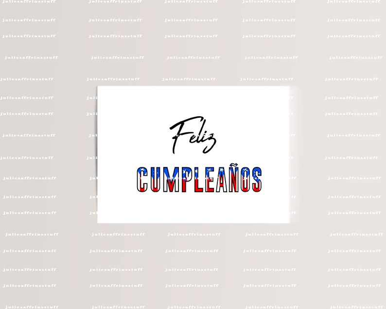 Puerto Rico Flag Feliz Cumpleanos Happy Birthday Card - Etsy Australia