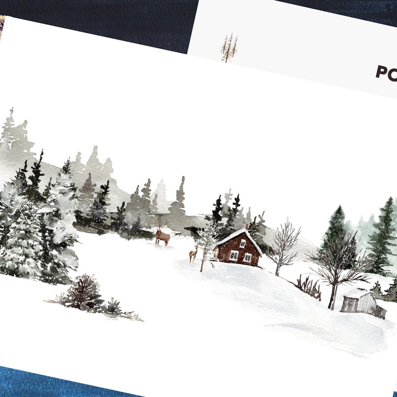 Christmas Postcard - Etsy