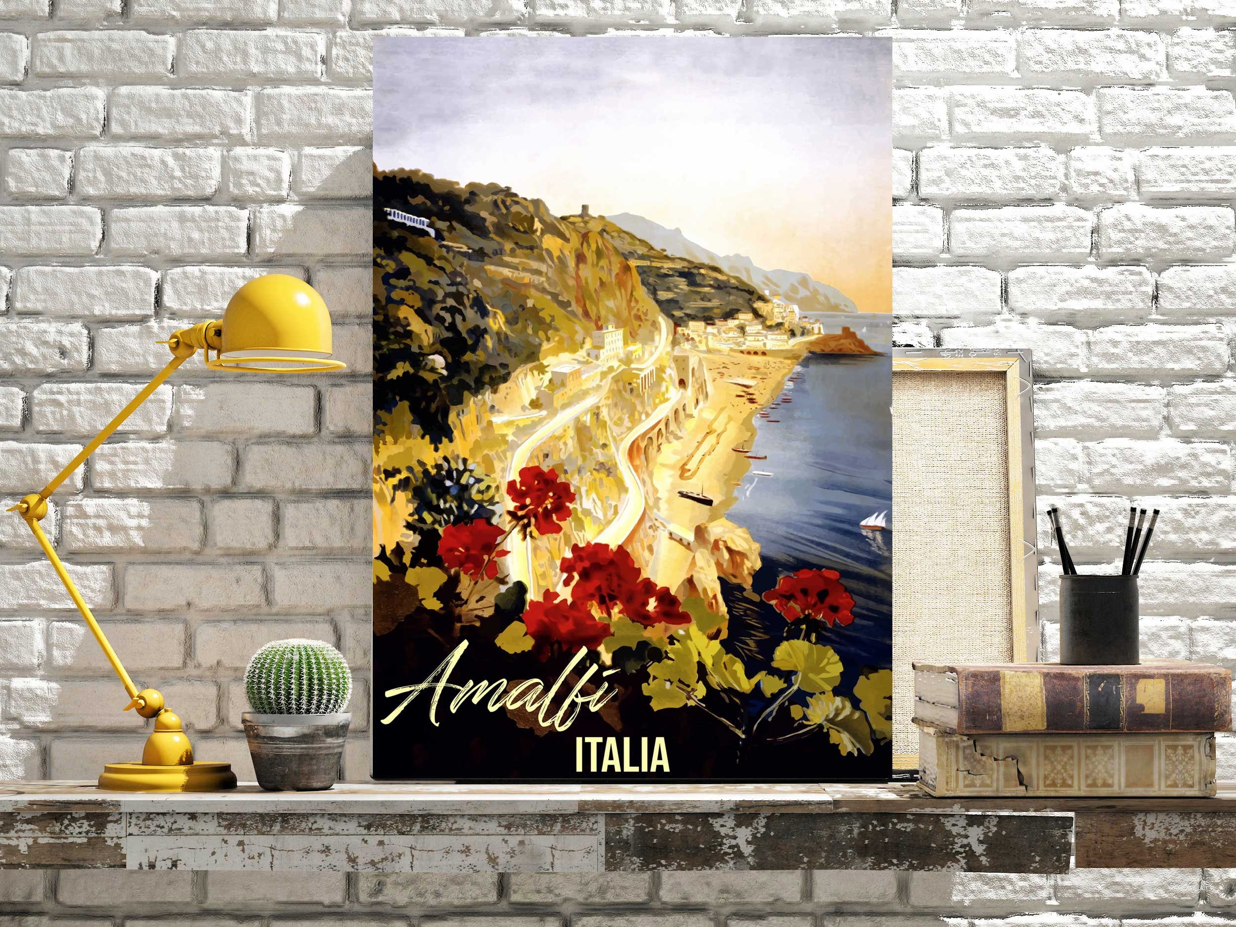 Amalfi Coast Travel Poster Italy Digital Wall Art Print Italy Wall Art ...