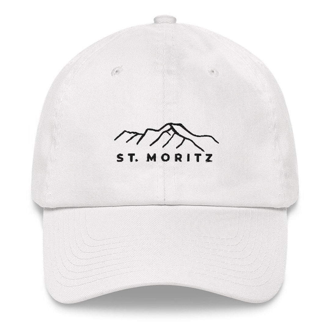 St. Moritz Baseball Hat With Swiss Alps in Black Silhouette Available ...
