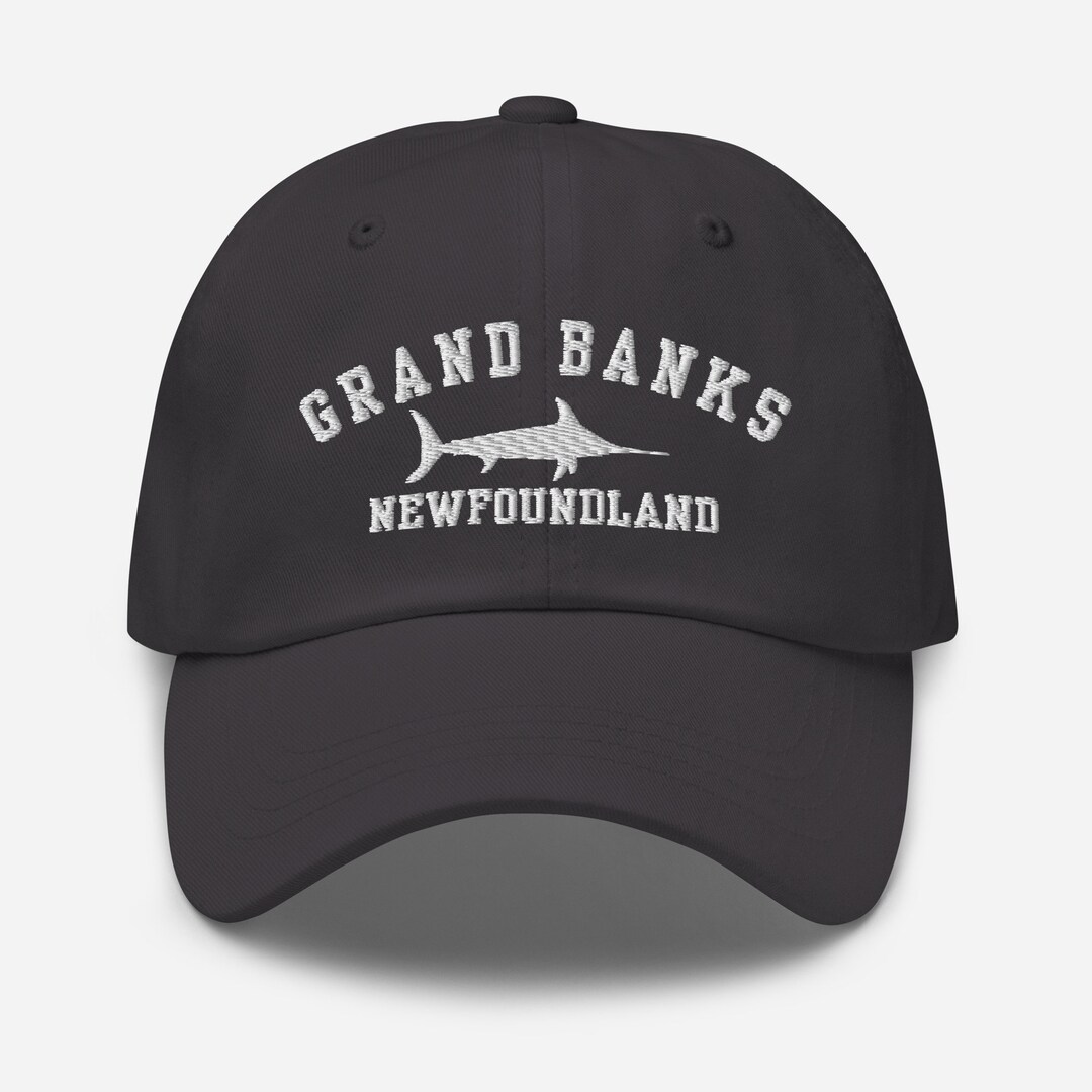 Embroidered Marlin Baseball Hat: Grand Banks Newfoundland Fishing Cap ...