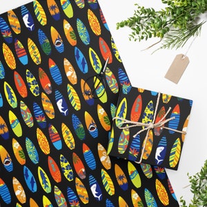 Surfboard Wrapping Paper, Vibrant Surf Paper, Gift Wrap for Surfers - Etsy