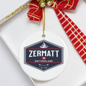 Customizable Zermatt Switzerland Ornament: Ski Traveler Gift - Etsy
