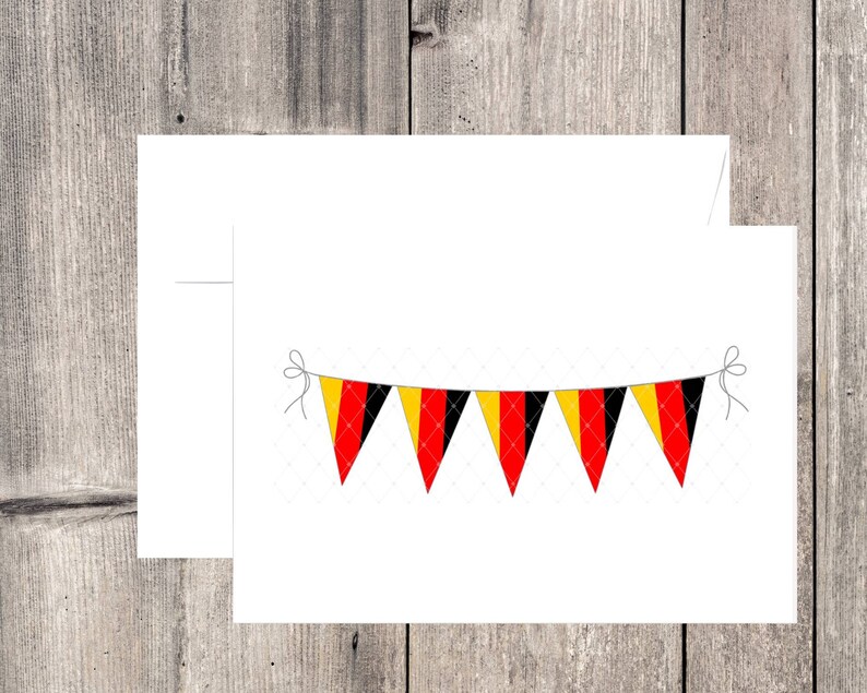 German Flag Bunting Greeting Card: All Occasion Deutsche Card - Etsy