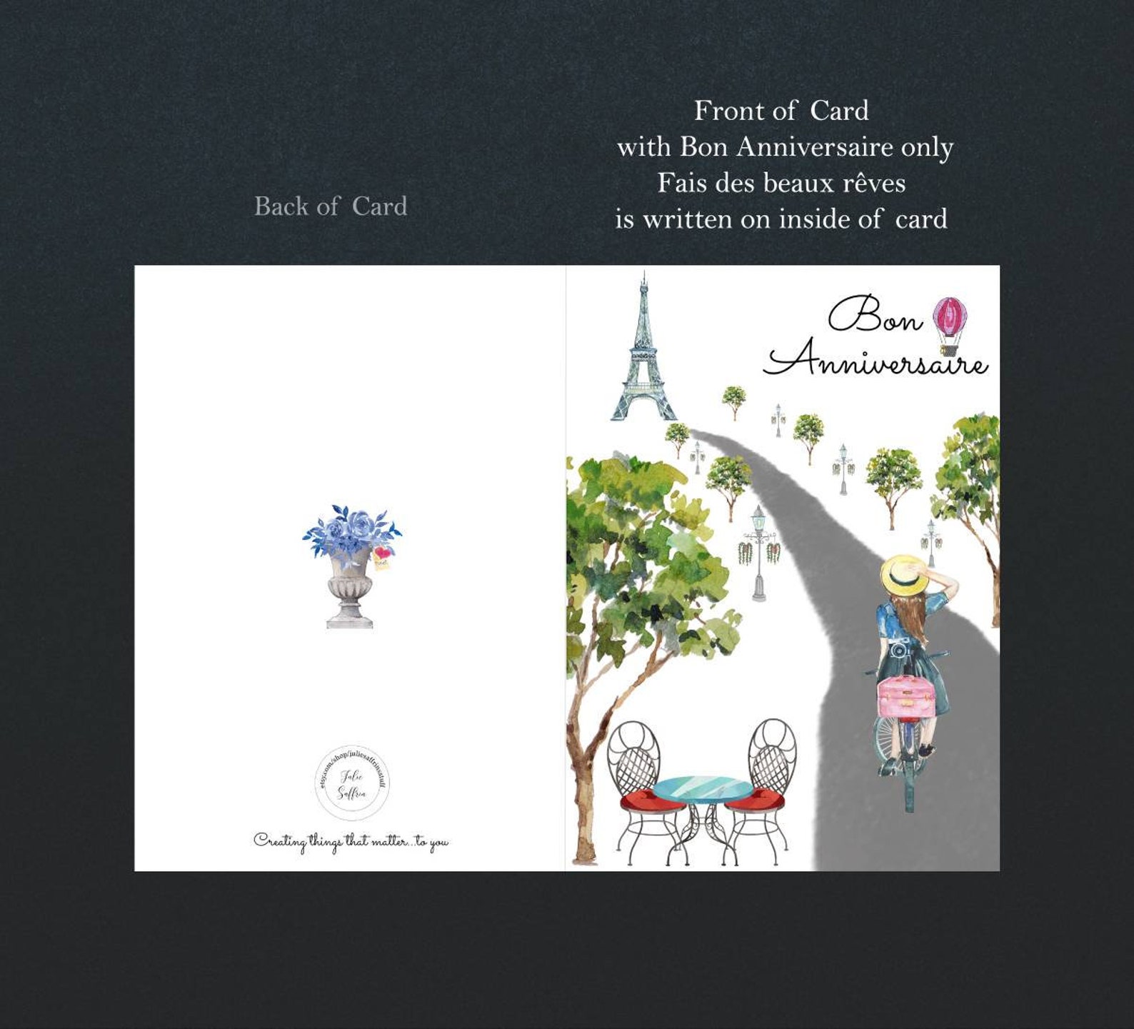 French Happy Birthday Card Bon Anniversaire Fais Des Beaux - Etsy