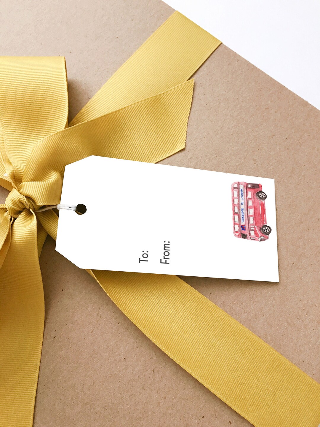 British Double Decker 12 Gift Tags for Gift-giving - Etsy