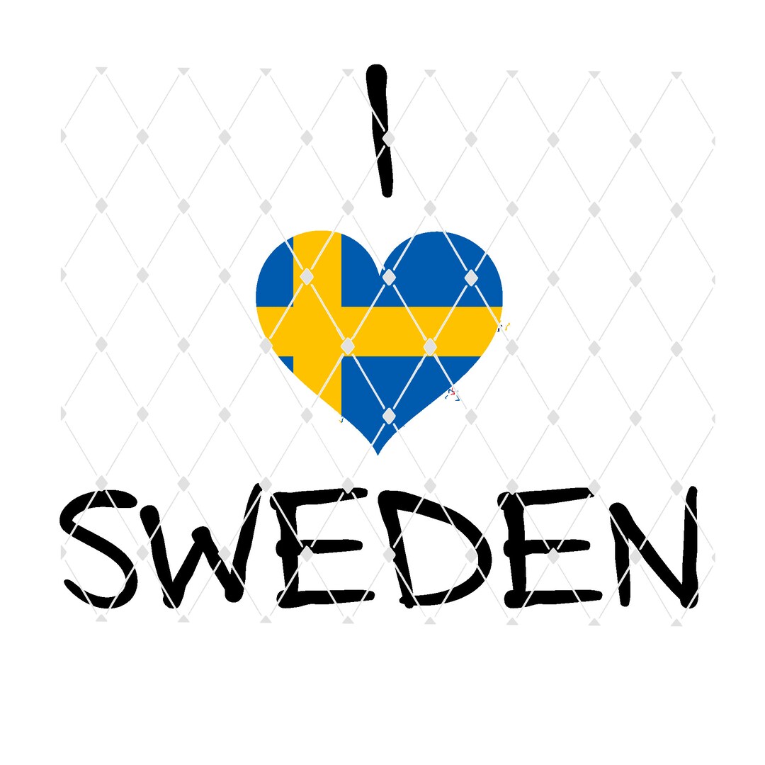 I Love Sweden Instant Download PNG, JPG Digital File for Scrapbooking ...
