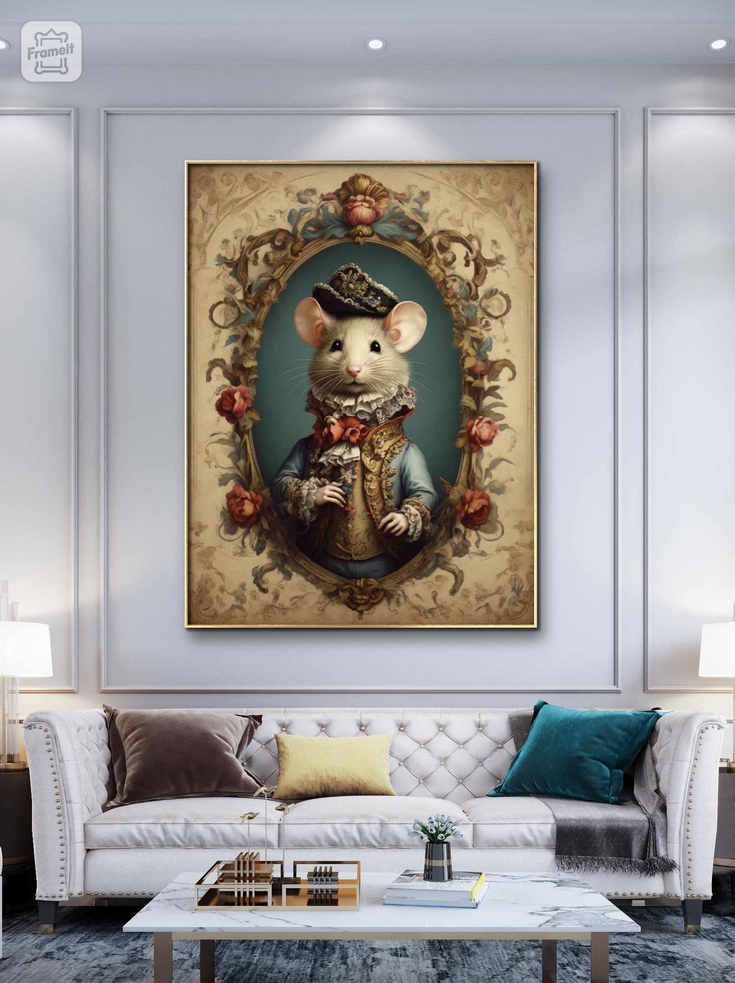 Baroque Mouse Portrait Instant Art Printable Wall Decor INSTANT DIGITAL ...