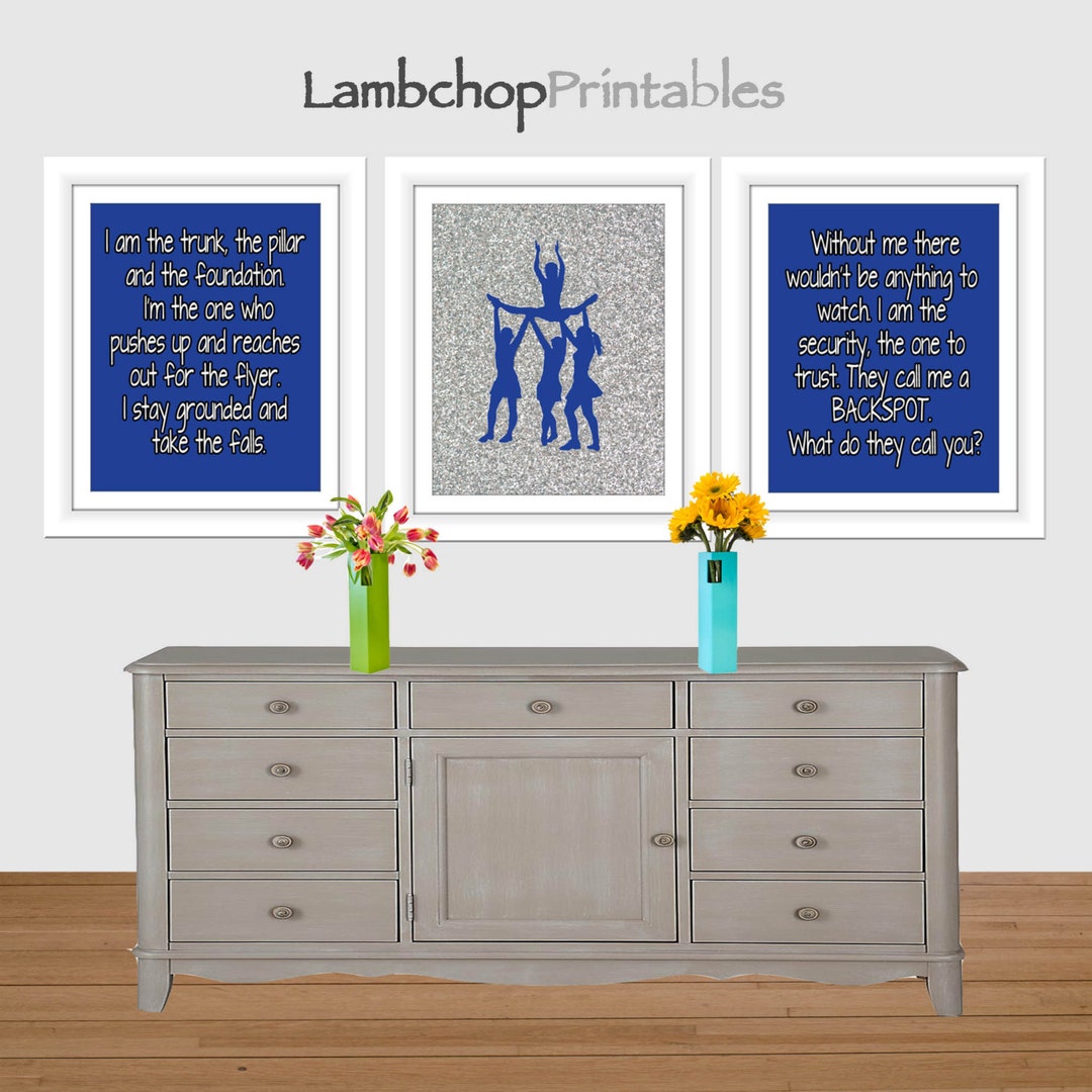 Cheer Backspot Set, Cheer Backspot, Cheer Trunk, Set of 3, 8x10, 16x20 ...