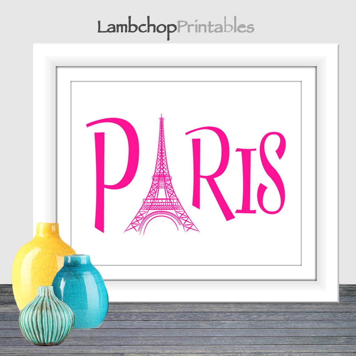 Paris Sign, Hot Pink, Paris Eiffel Tower, 8x10, 16x20, Paris Poster ...