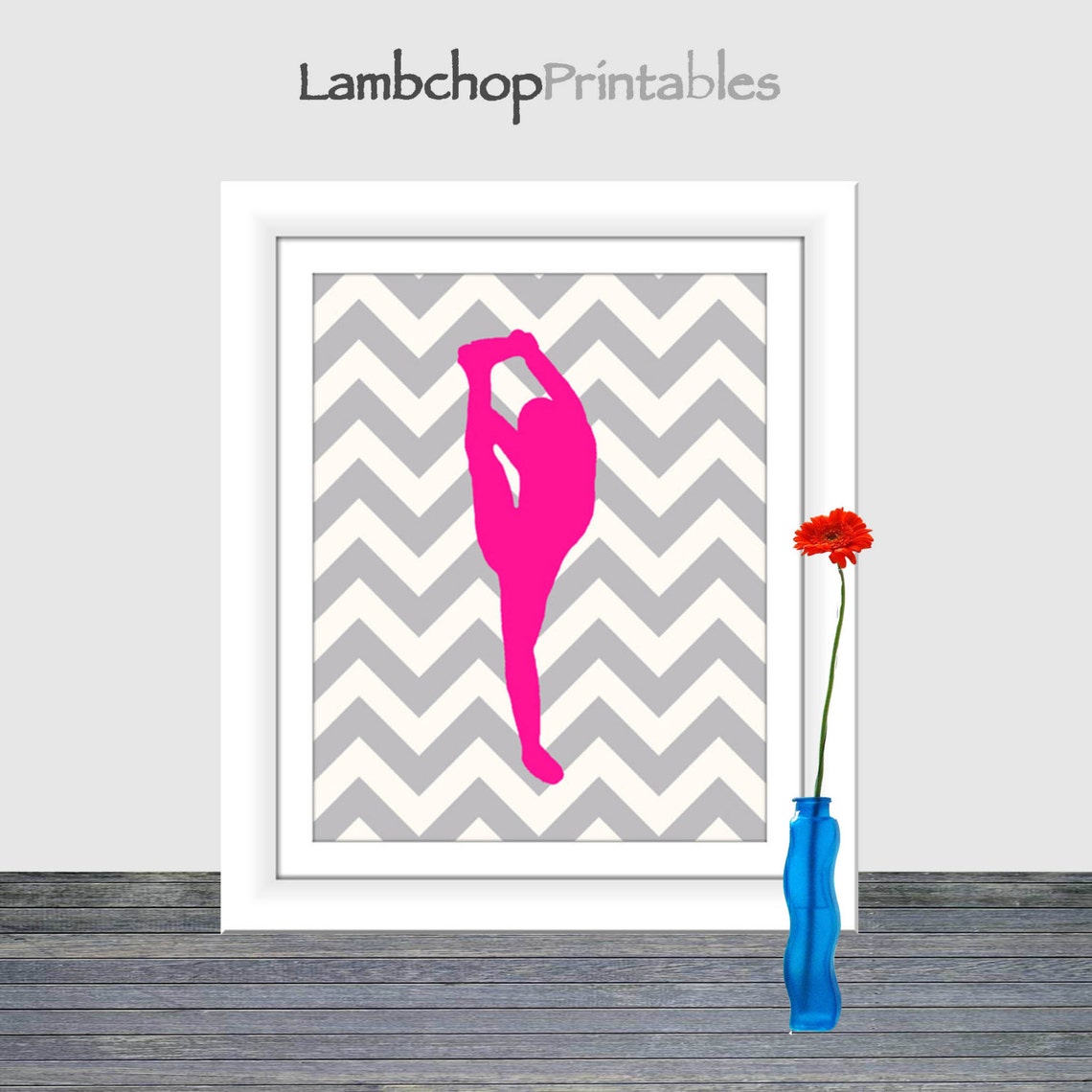 Go Fight Win, Cheerleading Set of 3, Hot Pink, Cheerleader Wall Art ...