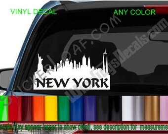 Nyc skyline decal | Etsy