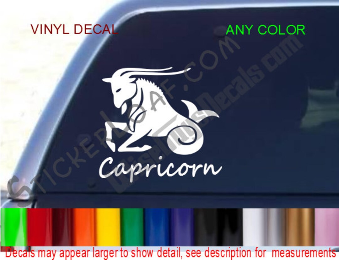 CAPRICORN Zodiac Sign Decal Sticker Astrology Psychic Car Truck Window ...