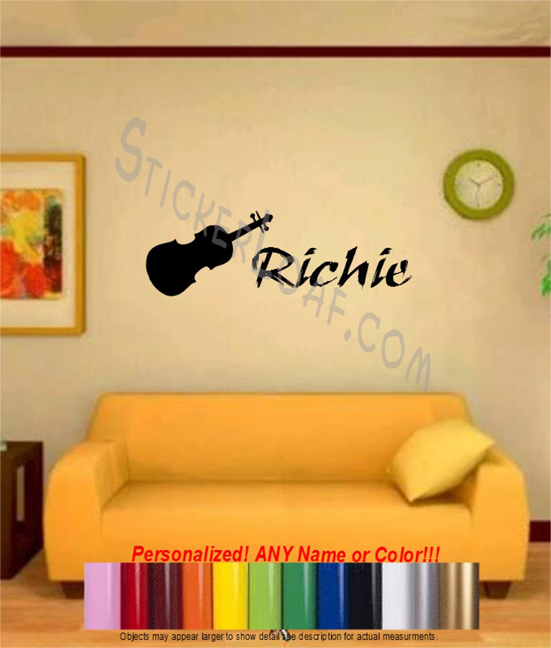 VIOLON personnalisé BAND musique Custom musical Sticker Decal VIOLA ...