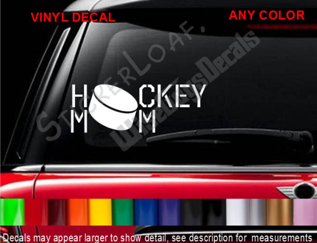 Hockey Mom Mother Decal Sticker Decals Sports Team Puck Pucks Car Truck ...