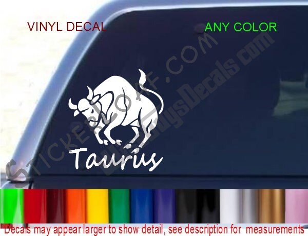 TAURUS Zodiac Sign Decal Sticker Astrology Psychic Car Truck | Etsy