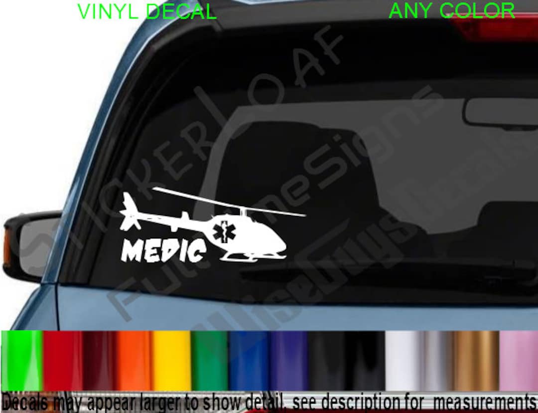 FLIGHT MEDIC Star of Life Decal Sticker Decals Ems EMT Fire Ambulance ...