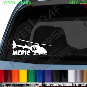 FLIGHT MEDIC Star of Life Decal Sticker Decals Ems EMT Fire Ambulance ...