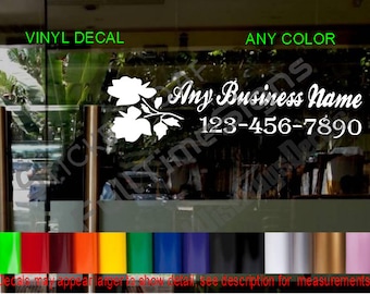 STORE NAME Custom Window Decal Business Shop Storefront Vinyl - Etsy