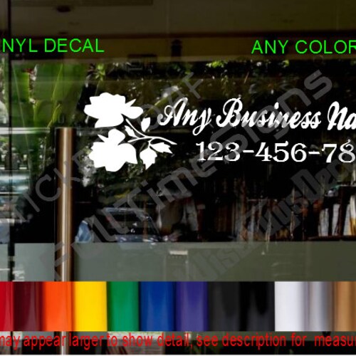STORE NAME Custom Window Decal Business Shop Storefront Vinyl - Etsy