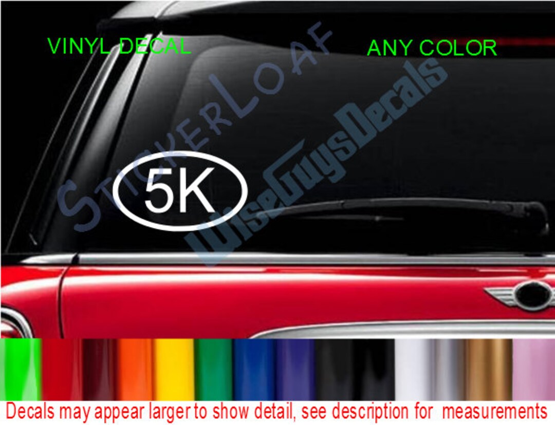 5k Running Oval Decal Sticker Run Runner Half Marathon 5k 10k 13.1 26.2 ...