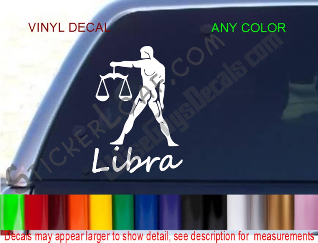 LIBRA Zodiac Sign Decal Sticker Astrology Psychic Car Truck Window ...