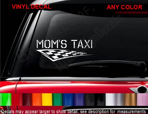 MOMS Taxi Mom Mother Decal sticker Decals Sports Team soccer | Etsy