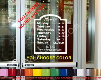 STORE NAME Custom Window Decal Business Shop Storefront Vinyl Door Sign ...