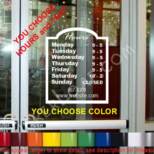 STORE NAME Custom Window Decal Business Shop Storefront Vinyl - Etsy