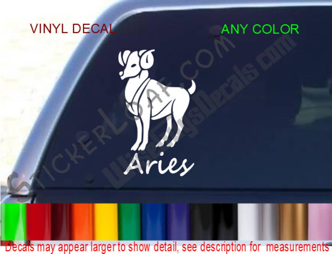 ARIES Zodiac Sign Decal Sticker Astrology Psychic Car Truck Window ...
