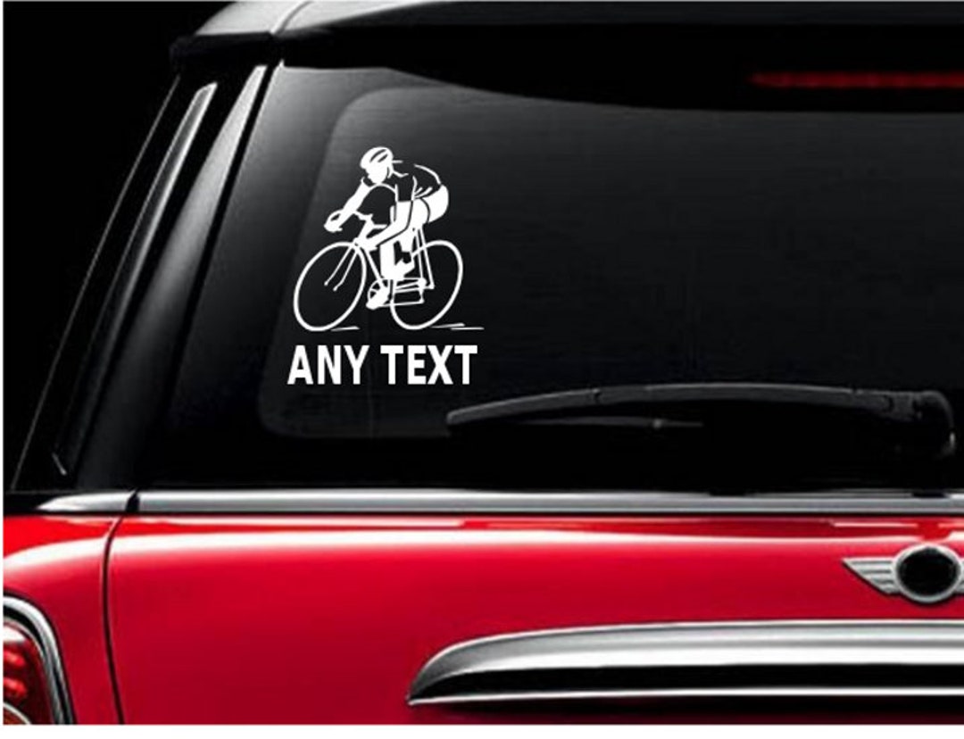 CYCLING Custom Team Name Decal Sticker Cyclist Bicycle Bicyclist ...