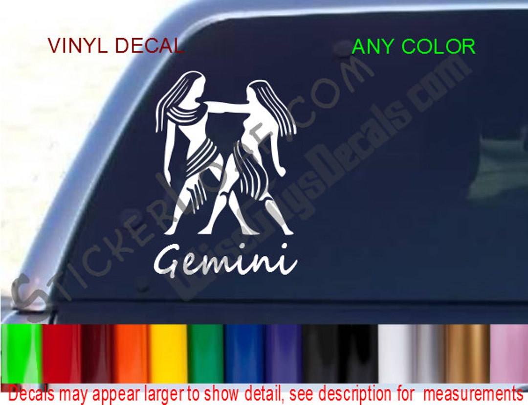 GEMINI Zodiac Sign Decal Sticker Astrology Psychic Car Truck - Etsy