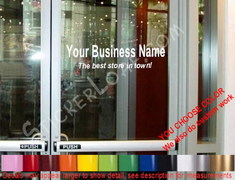 STORE NAME Custom Window Decal Business Shop Storefront Vinyl - Etsy