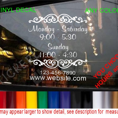 STORE NAME Custom Window Decal Business Shop Storefront Vinyl - Etsy