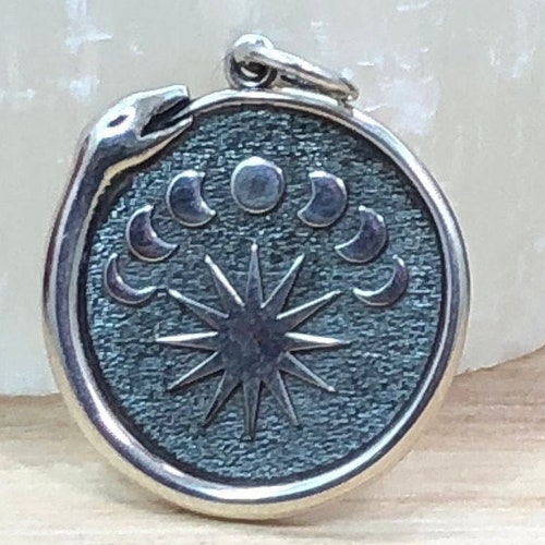 Sterling Silver Moon Phases Link Moon Charm Phases of the - Etsy
