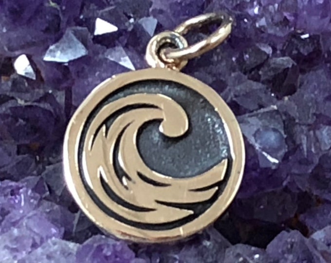 Four Elements Charm, Elements Charm, Water Element Charm, Natural Bronze Water Element Charm - Etsy