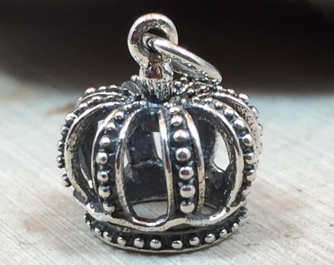 Crown Charm Sterling Silver Crown Charm Sterling Silver | Etsy