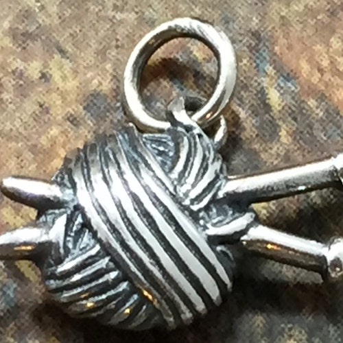 Ball of Yarn Charm Knitting Charm Yarn Charm Crocheting - Etsy