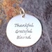 Sterling Silver Charm Thankful Charm Grateful Charm Blessed | Etsy