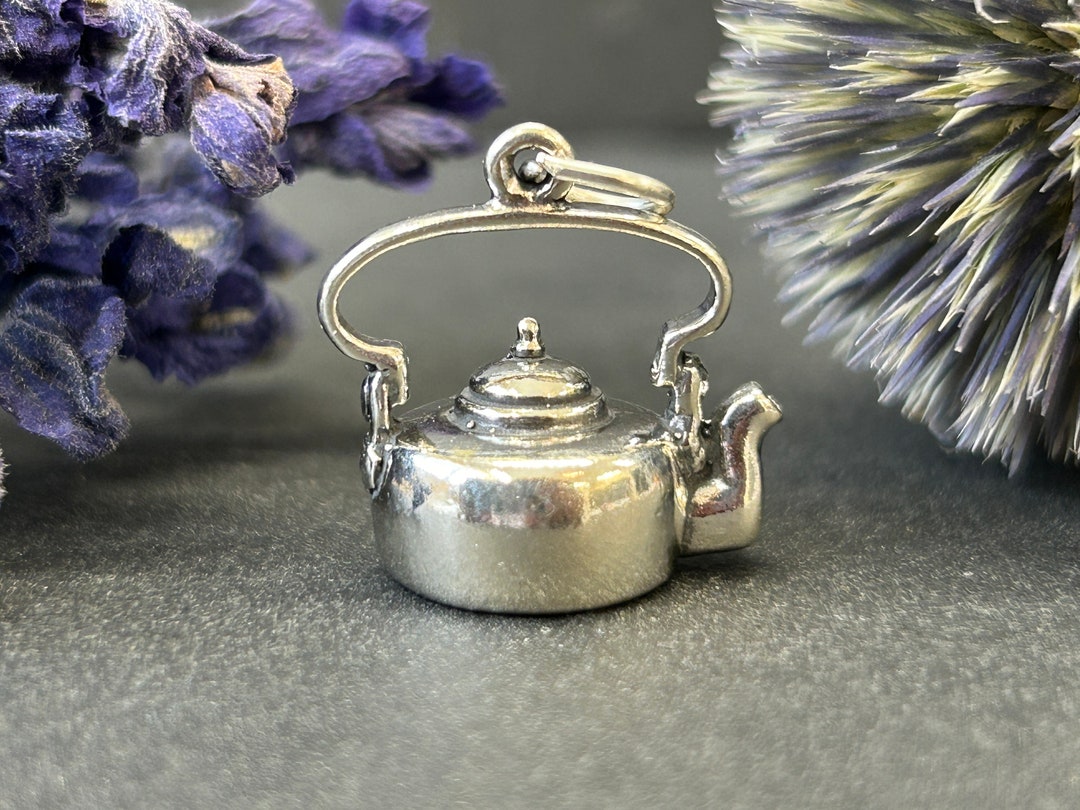Tea Pot Charm, Teapot Pendant, Sterling Silver Charm, British Charm ...